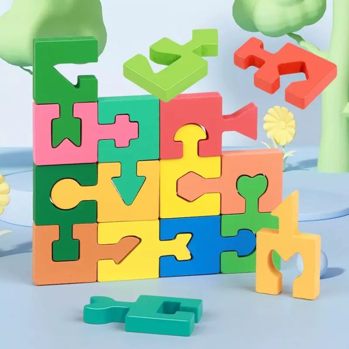 Montessori Geometric Shape Matching Blocks ของเล่นการศึกษาตั้งแต่ต้นวัย ...