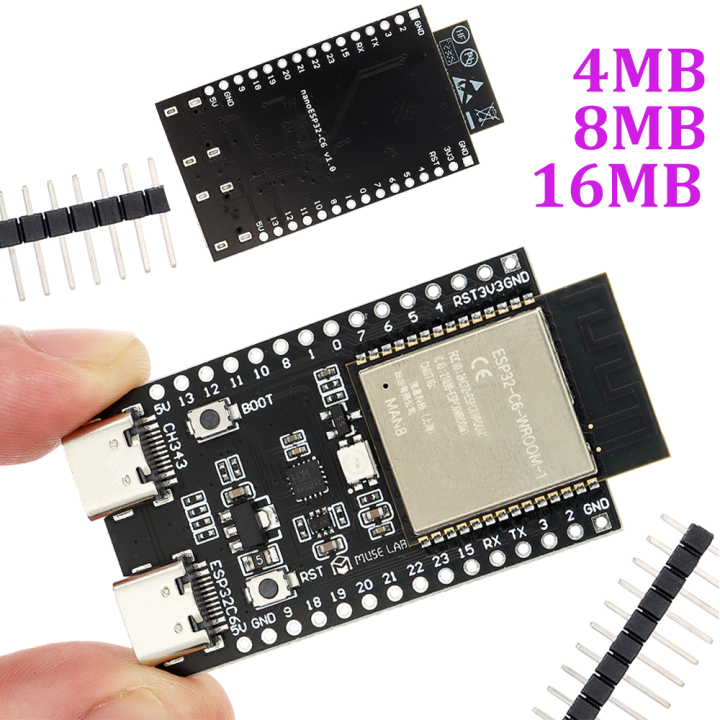 บอร์ดพัฒนาแบบ Dual Type C บอร์ด Esp32 Esp32 C6 Wifi บลูทูธ Esp32 C6 Devkit C สำหรับ Arduino