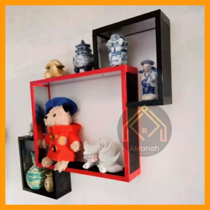 [COD] RAK DINDING MINIMALIS BENTUK KOTAK - RAK PAJANG KAYU MINIMALIS ...