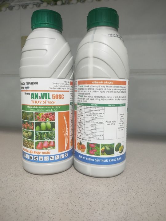 THUỐC TRỪ BỆNH HOANGANHVIL 50SC 1 lít thành phần:hexaconazole 50g/l,special aadditives vừa đủ 1l ...