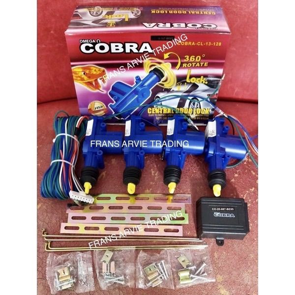 COBRA Central Door Lock (1 master 3 Slaves) PINK BOX or BLACK BOX (NO ...
