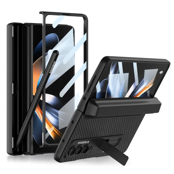 For Samsung Galaxy Z Fold 6 Fold6 Case Lambskin Leather Slim Back Cover ...