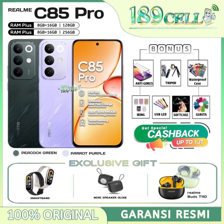 REALME C85 Pro 8/128GB 8/256GB - 50MP Camera, Snapdragon 685 - C 85 Pro, C85Pro Garansi Resmi ...