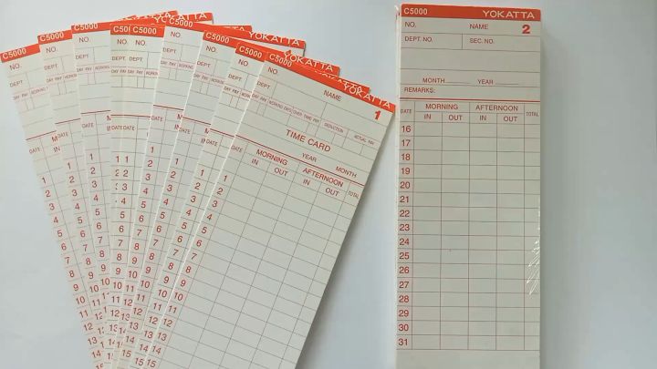 Yokatta C-5000 Bundy Clock Time card, Time Recorder, Punch Card, DTR ...