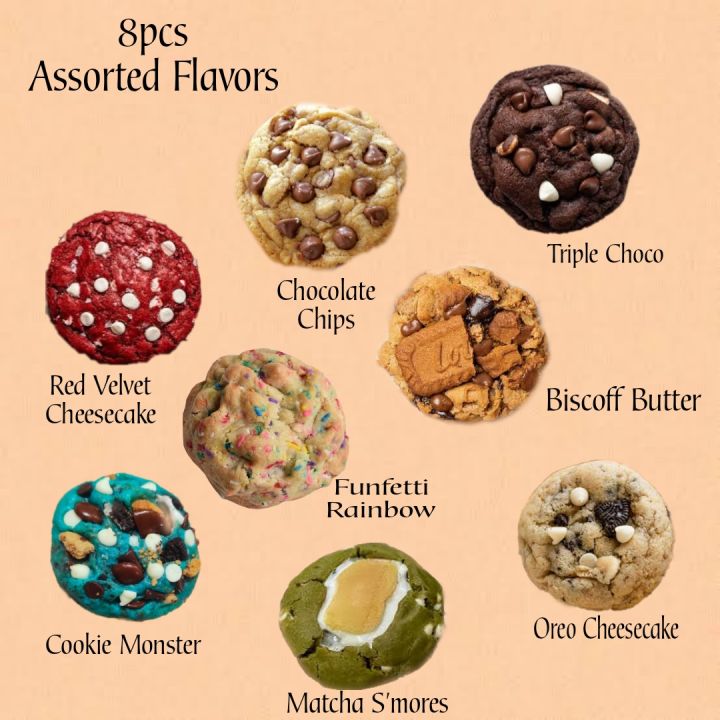 Assorted 8 Cookie Flavors (70g each) | Lazada PH