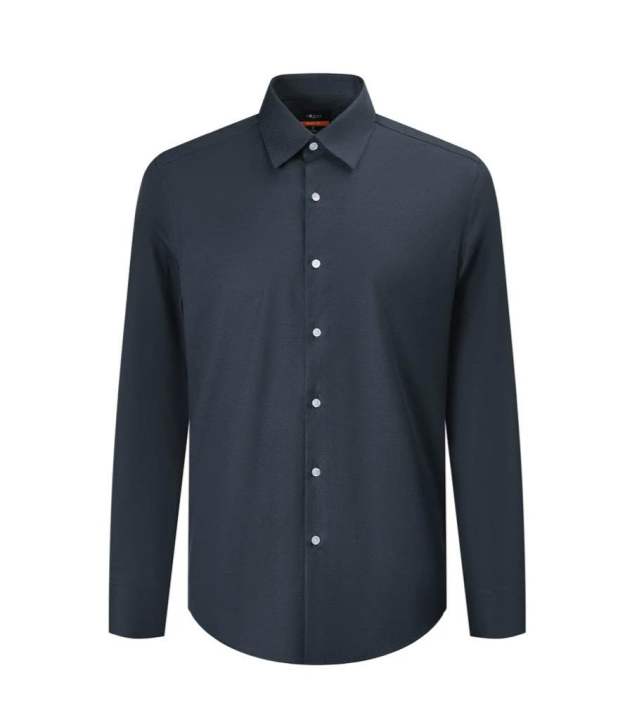 G2000 เสื้อเชิ้ตทำงานสีน้ำเงิน เสื้อเชิ้ตผู้ชายทรง SMART FIT สี NAVY ...