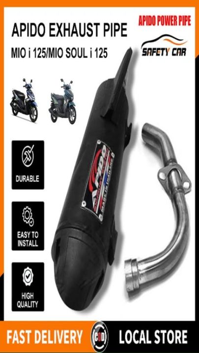 APIDO Muffler Pipe For Mio i 125 Pipe Muffler V3 1 Set Mio Soul i 125 ...