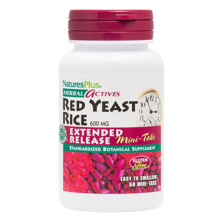 NaturesPlus Herbal Actives Red Yeast Rice 300 mg 60 Mini-Tablets ข้าว ...