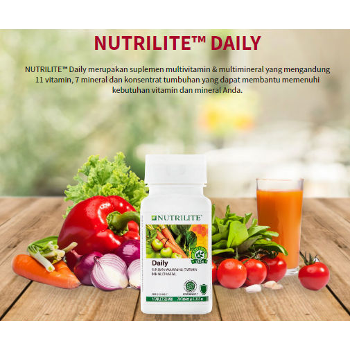 Nutrilite Daily Suplemen Multivitamin dan Multimineral isi 70 Tablets ...