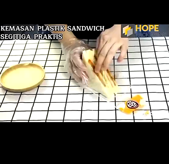 Isi 100 Kemasan Plastik Sandwich Plastik Sandwich Segitiga Triangle ...