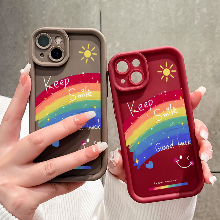 Hontinga Colorful Rainbow Smile Case For Samsung Galaxy A55 A35 A15 A25 A03 A03S A04 A04E A04S ...