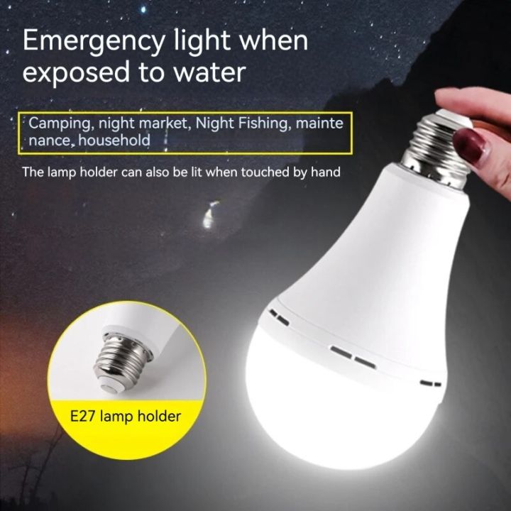 7W/9W/12W/15W LED Emergency Light Bulb Handheld Charging Energy-Saving ...