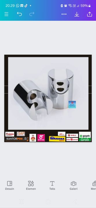 Dudukan untuk shower cebok atau shower bidet lengkap dengan baut dan ...