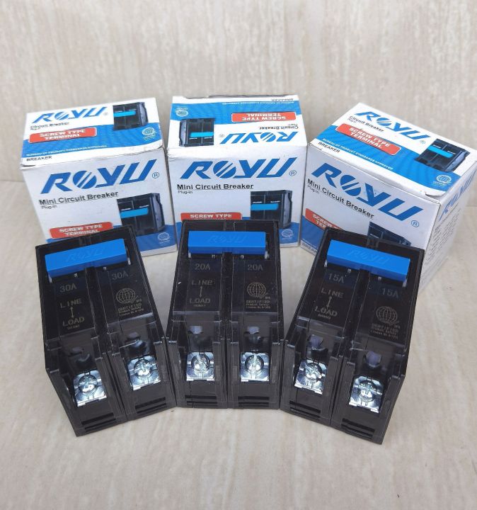 Royu Circuit Breaker Plug-in Screw type 15A/20A/ 30A/40A/60A/100A ...