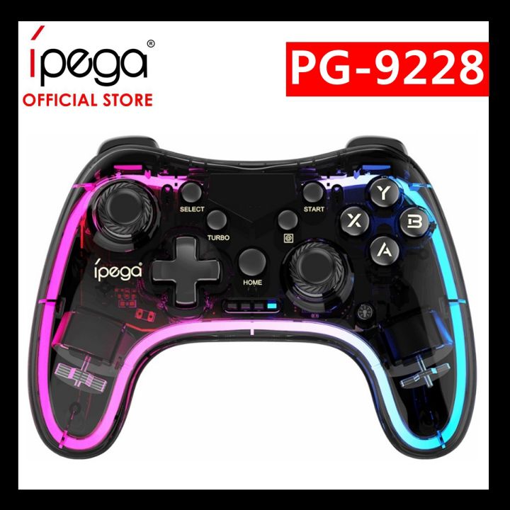 IPEGA PG-9228 Black Diamond Wireless RGB Controller with Turbo & Dual Motor Vibration Function ...