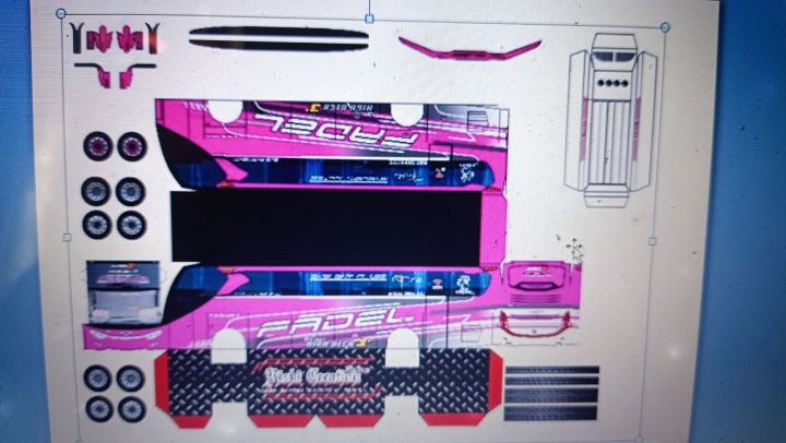 bus papercraft,bahan membuat mainan bus, mainan anak,bahan kertas 80 ...