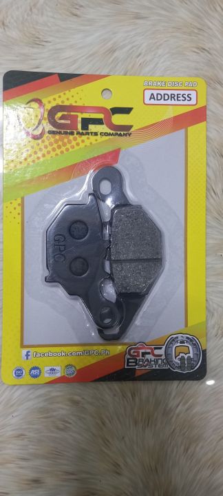 gpc brake pad suzuki address/ skydrive sport/ nex front | Lazada PH