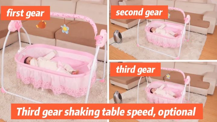 Baby Electric Swing Crib Multifunctional Foldable Electric Cradle Bed ...