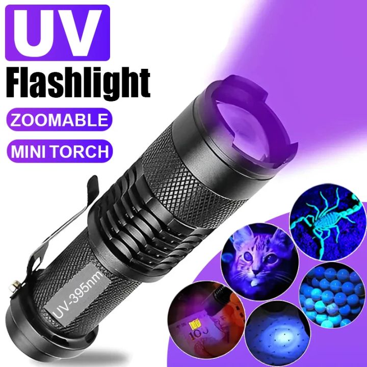 Đèn pin UV 9 LED Đèn Black-Light cực tím 395/365nm nước tiểu thú cưng thiết bị phát hiện vết bẩn ...