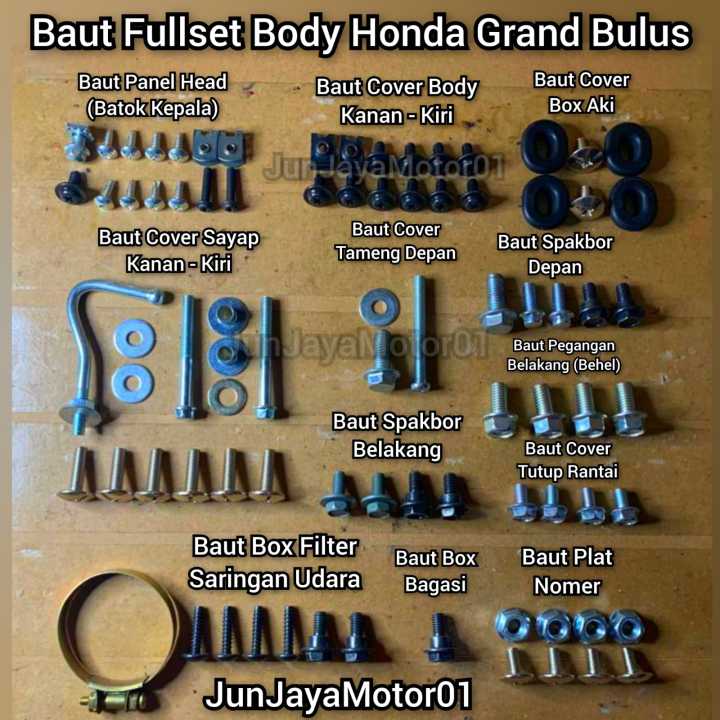 Baut Lengkap Fullset Body Honda Grand Bulus / Baut Full Set Bodi Honda ...