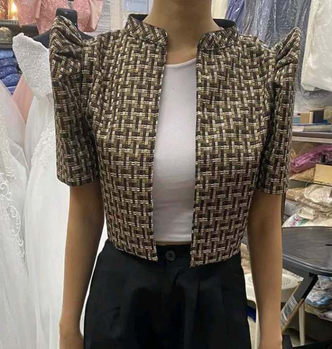 Full Banig Filipiniana bolero chinese collar | Lazada PH