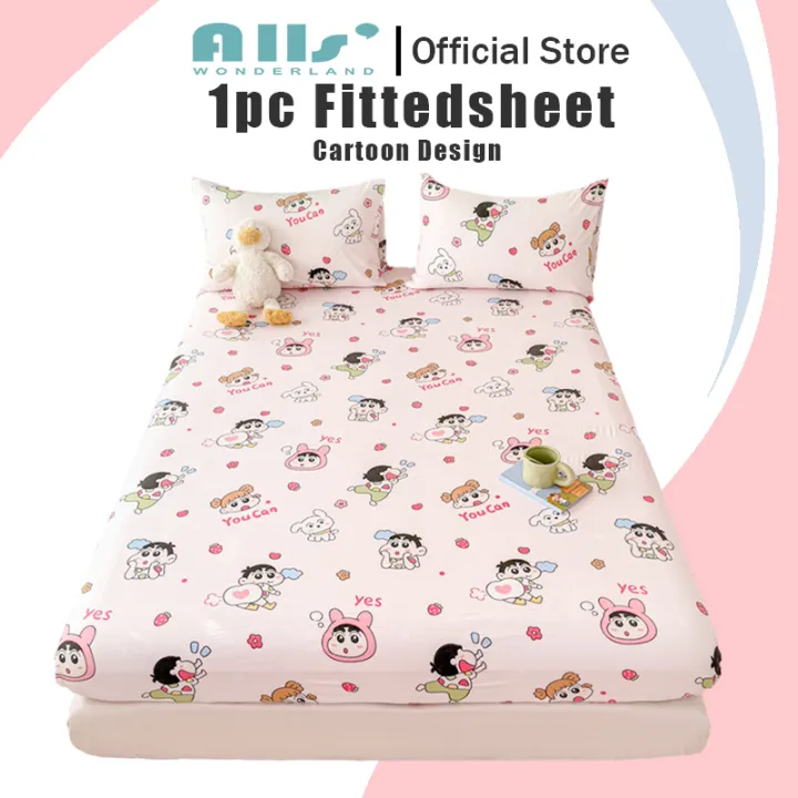 Cartoon Bedsheet Shin-chan Fittedsheet Single/Queen/King/ Capybara ...