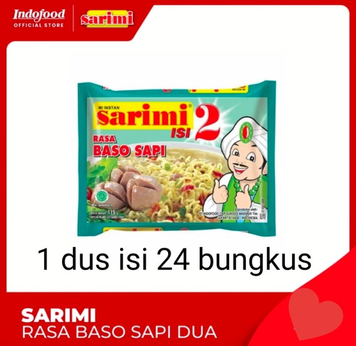 1 dus isi 24 bungkus, mie instant sarimi isi dua rasa baso sapi, mie ...