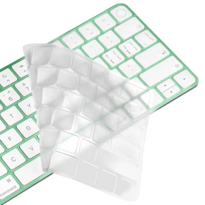 แผ่นซิลิโคน TPU ใส แป้นพิมพ์ สําหรับ Apple iMac 24” A2449 A3118 ...