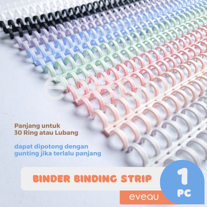 Binder Binding Strip 30 Ring Plastik A5 B5 A4 Pengait Kertas Loose Leaf ...