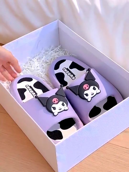 In Stock Sanrio Kuromi Slippers Cinnamoroll Melody House Slippers Women
