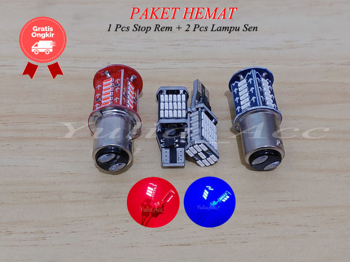 Lampu Stop Rem LED Kedip Running 30 LED Plus Lampu Sen Dajjal Super ...