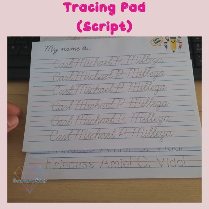 Personalized Tracing Pad For Kids | Name | Alphabet | Numbers | Lines ...