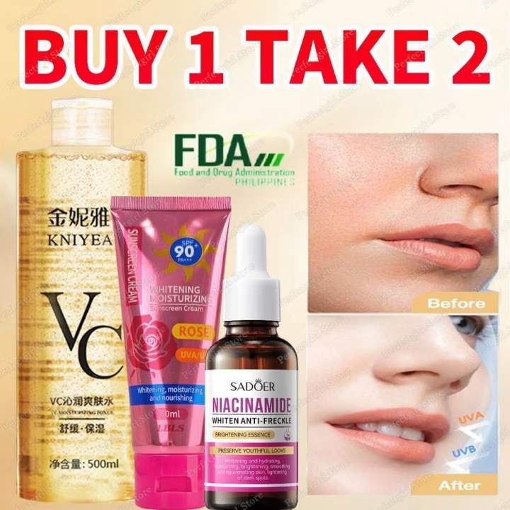 Buy 1 Take 2 VC Toner 500mL + Sadoer Niacinamide Serum 30mL + Kiss ...