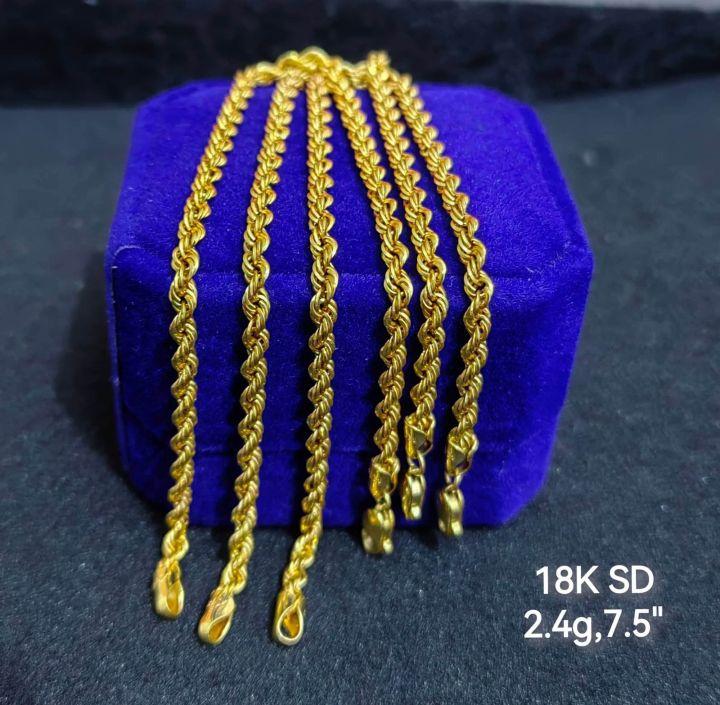 PAWNABLE REAL 18K SAUDI GOLD ROPEBRACELET | Lazada PH