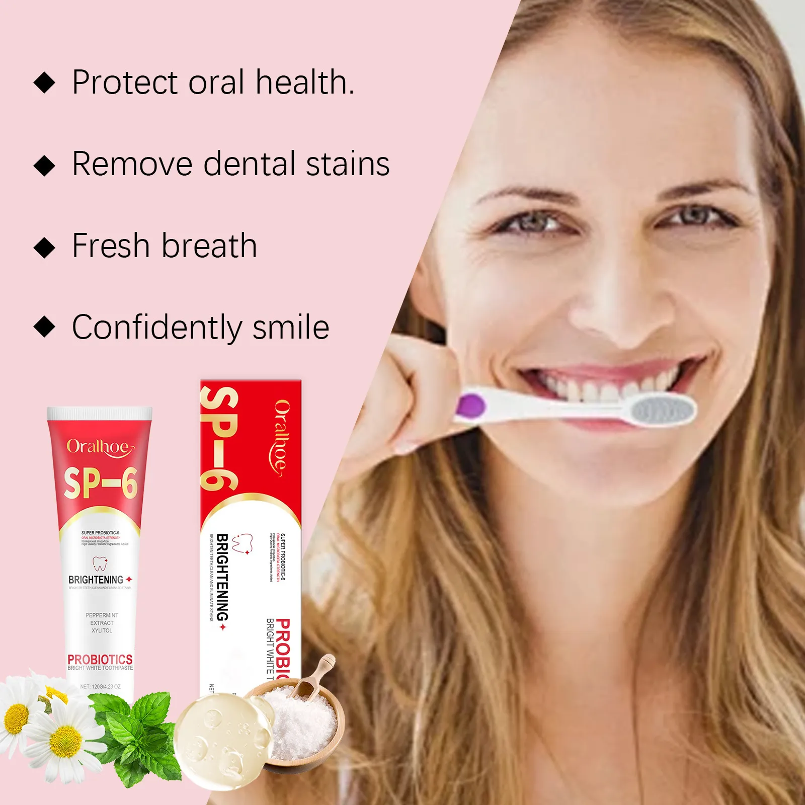 Sp-6 Probiotic Toothpaste Whiten Clean Teeth Remove Stains Oral Care ...
