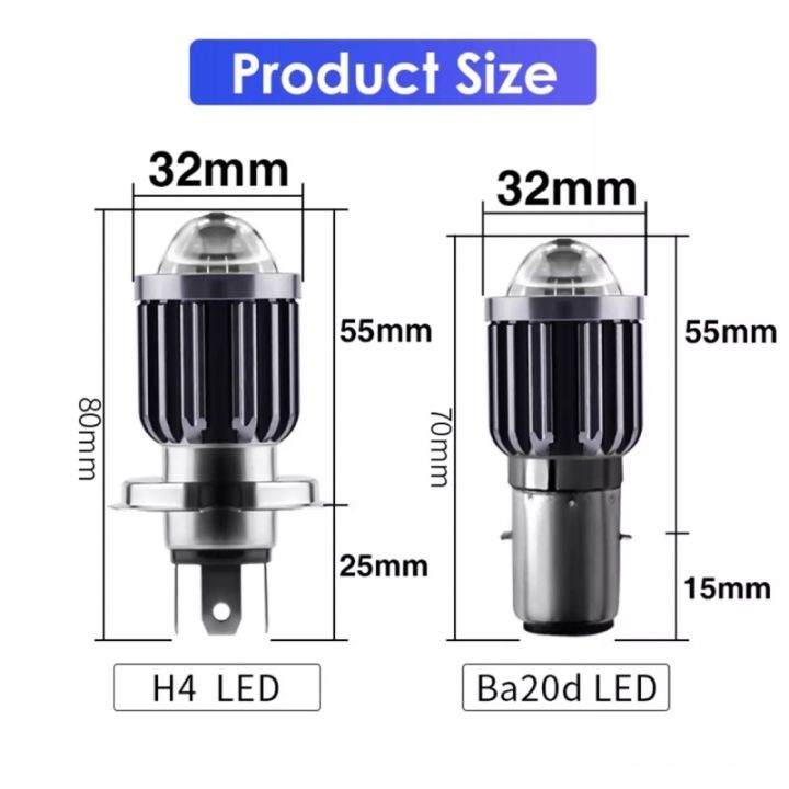 Bohlam Led H4 Laser Hi/Loo H4 Laser Led H6 Ba20D P15D UNIVERSAL MATIC ...