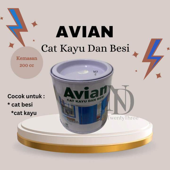 Avian 200 cc Cat Kayu Dan besi High Gloss Warna Hitam /Super Black ...