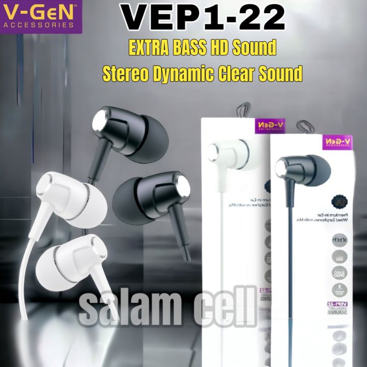 Headset V-Gen VEP1-22 Xtra Bass Stereo Original Vgen Garansi Resmi ...