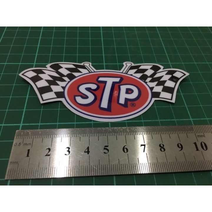Sticker stp oil racing flag | Lazada