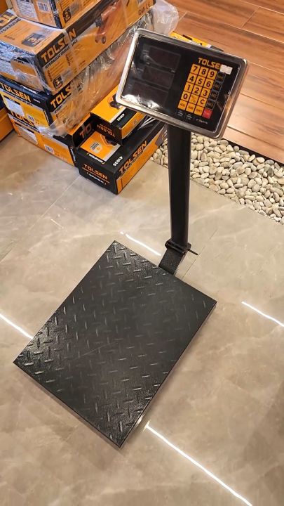 Tolsen Electronic Digital Platform Weighing Scale w/ Built in Battery (100KG | 300KG Capacity ...