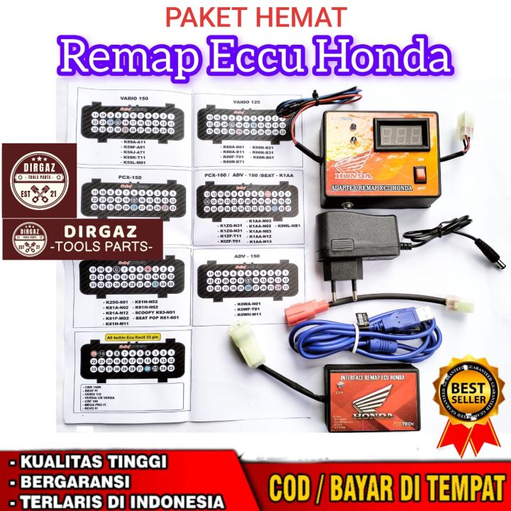 Alat remap ecu eccu motor honda terlengkap keihin shindengen beat vario pcx adv scoopy genio ...