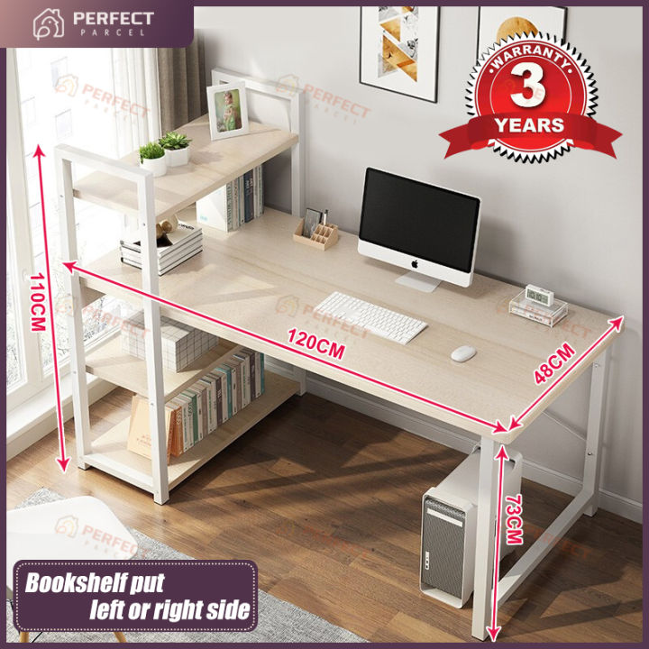 【Warranty Guarantee】120CM/100CM Study Table with Book Shelf Desktop ...