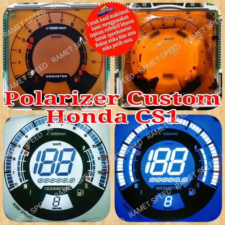 Polarizer custom negatif speedometer Honda CS1 polaris negatif honda ...