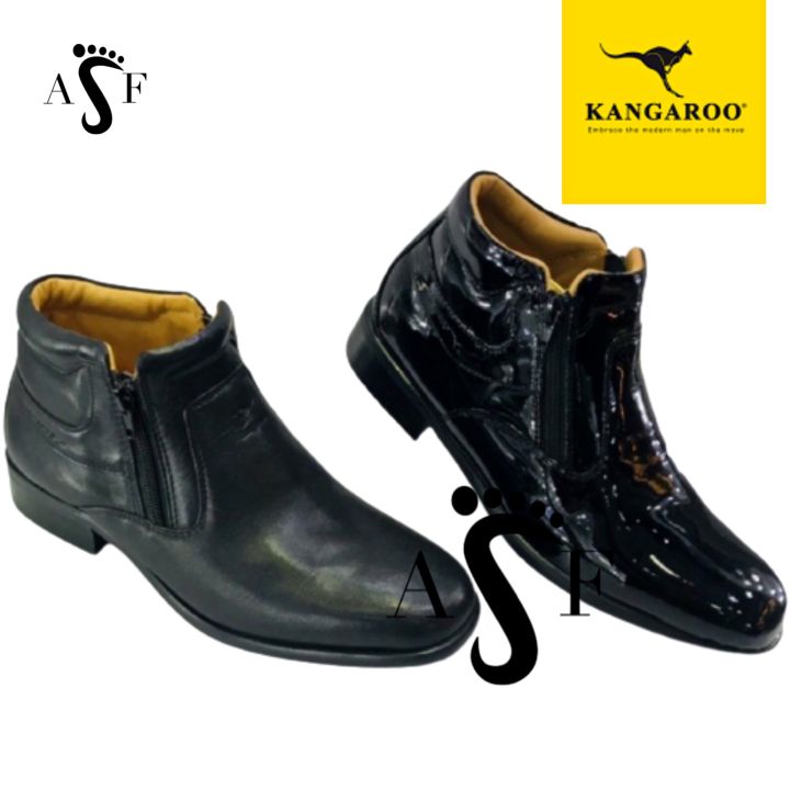 ORIGINAL KANGAROO men Full Leather Boots Formal shoes/Kasut Kulit-Black ...