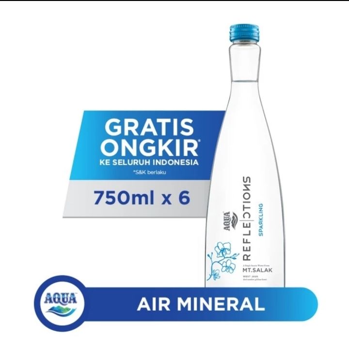 Aqua Reflection Sparkling 750ml Isi 6 Botol | Lazada Indonesia