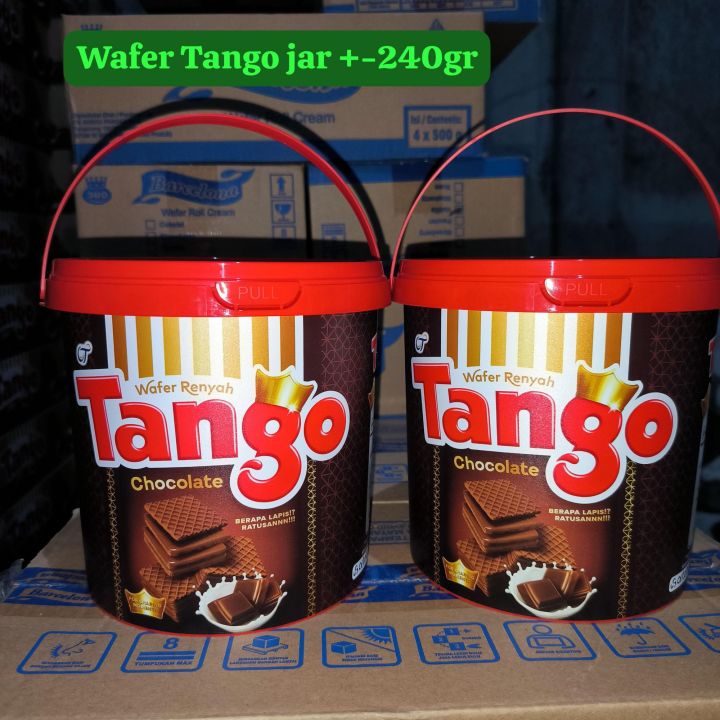 (COD)- Tango wafer coklat chocolate timba jar 240gr | kue lebaran 2025 ...