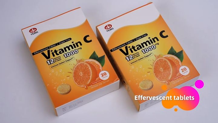 YILING Lianhua Vitamine C 1000mg + Vitamine A + Vitamine E + Multiple ...