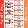 Subject Stickers Blank or Customized Name Grade Section Teacher Random ...