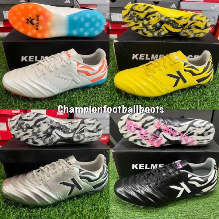 สตั๊ด รองเท้าฟุตบอล Kelme X TLSS MG ตัวท๊อป หนังจิงโจ้ | Lazada.co.th