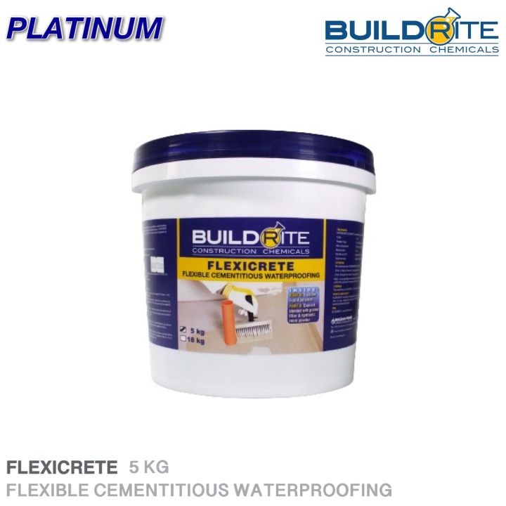 5KG | Buildrite Flexicrete | Flexible Cementitious Waterproofing | Lazada PH